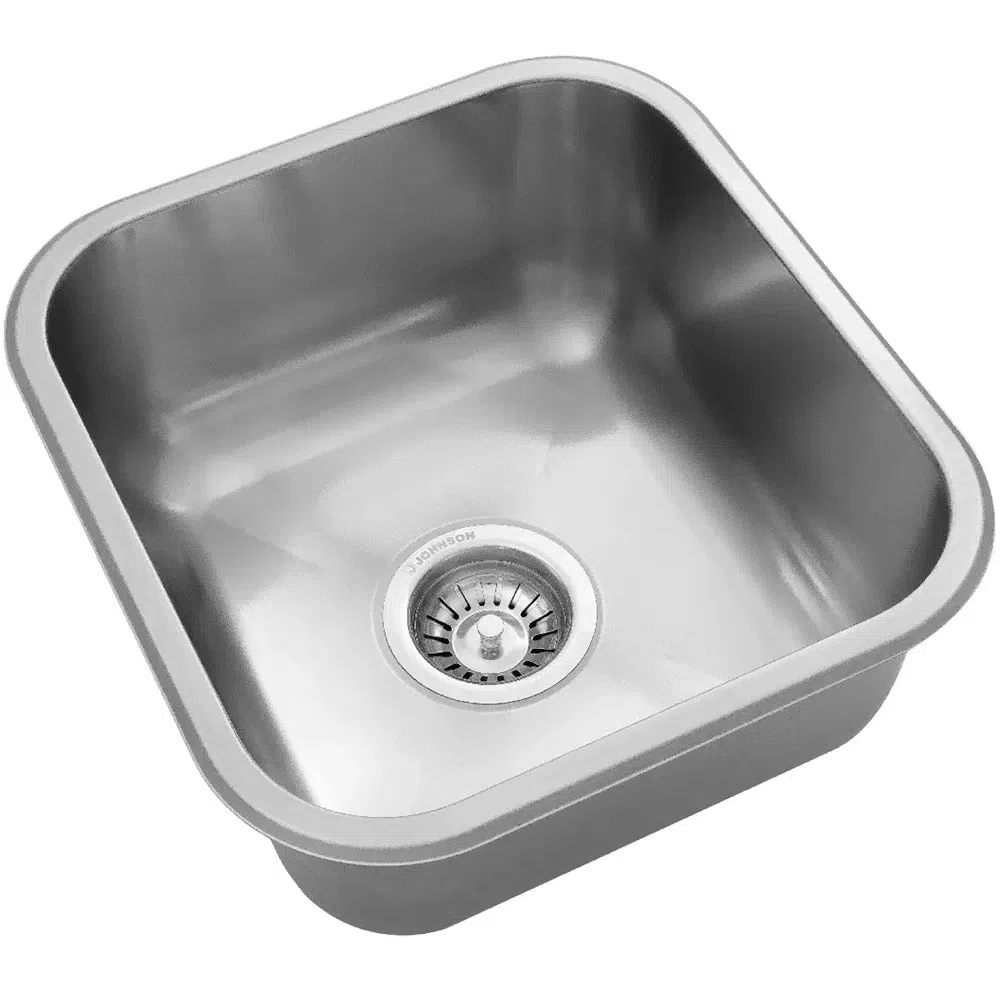 Bacha de Cocina Johnson 304 Simple E37/18 Bordes Doblados OUTLET - Unimax