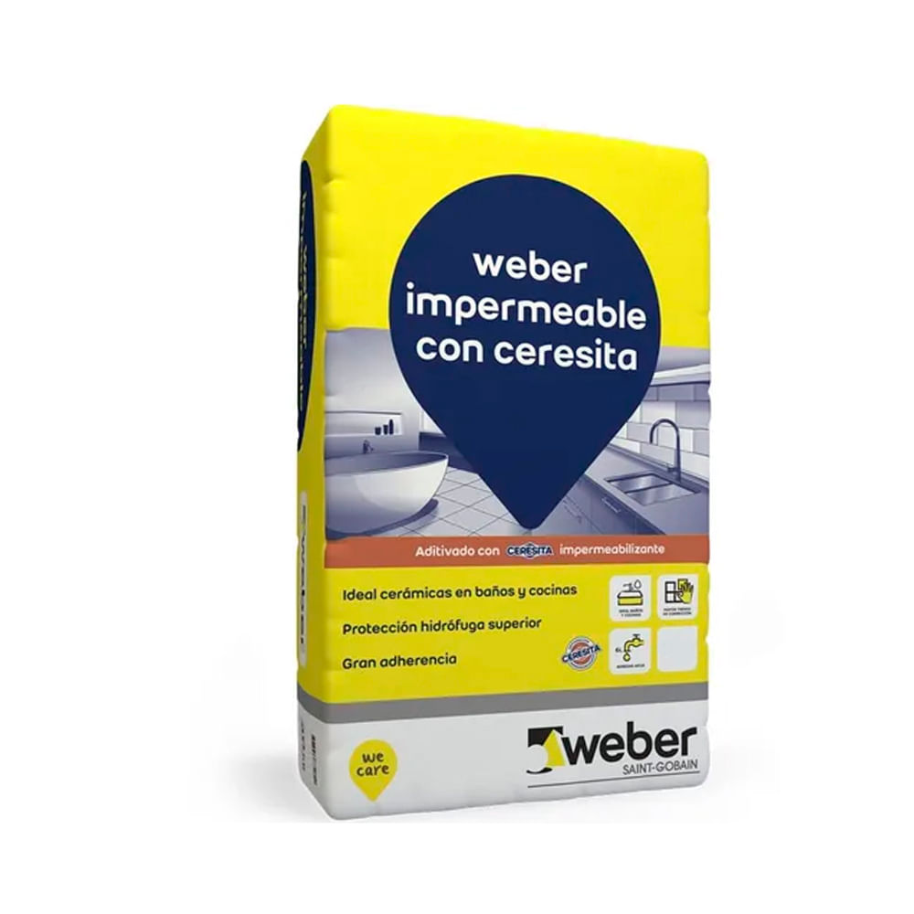 Pegamento Weber Col Impermeable c/ceres. 5kg