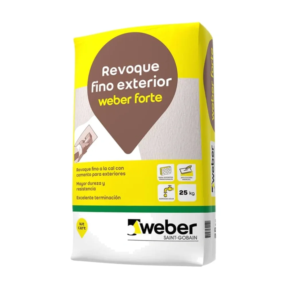 Revoque Fino Weber Forte X 25 Kg